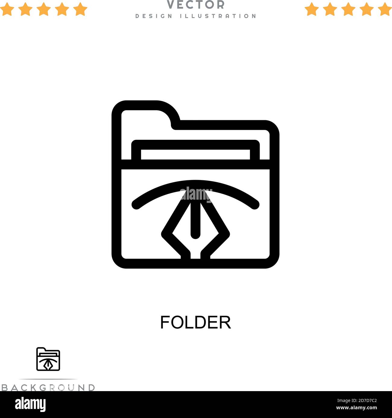 Folder icon. Simple element from digital disruption collection. Line ...