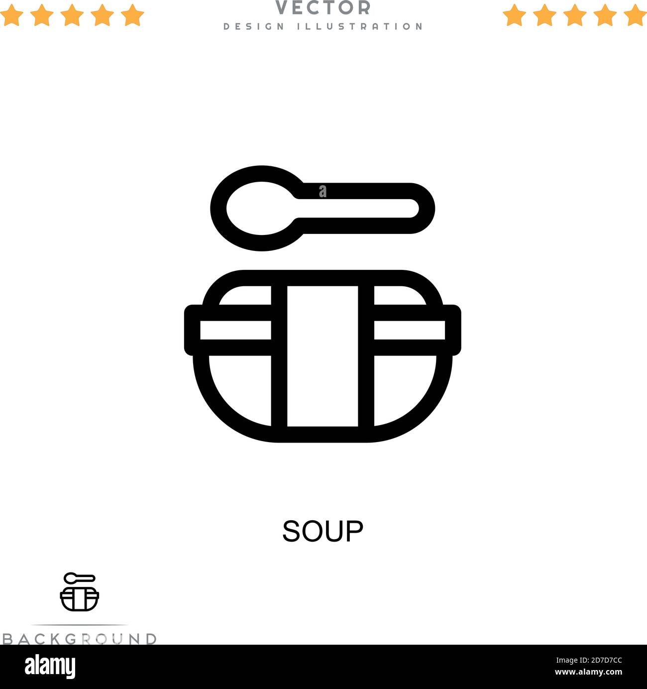 Soup icon. Simple element from digital disruption collection. Line Soup ...
