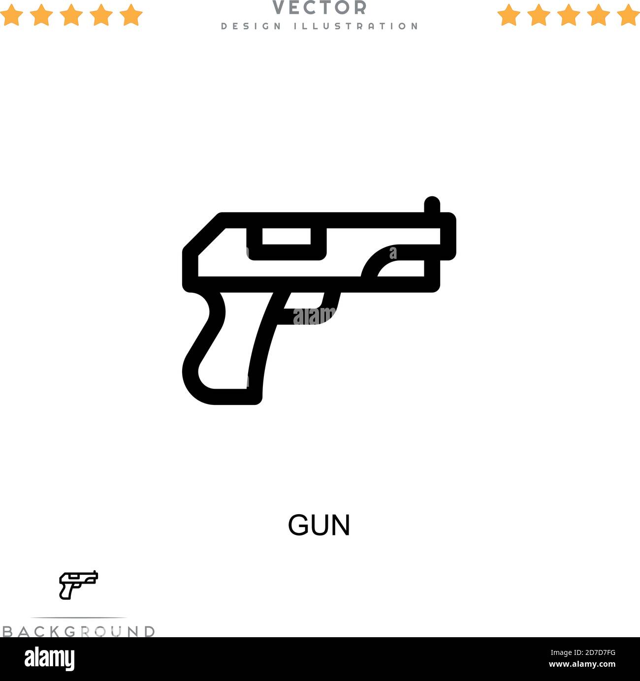 Gun icon. Simple element from digital disruption collection. Line Gun ...