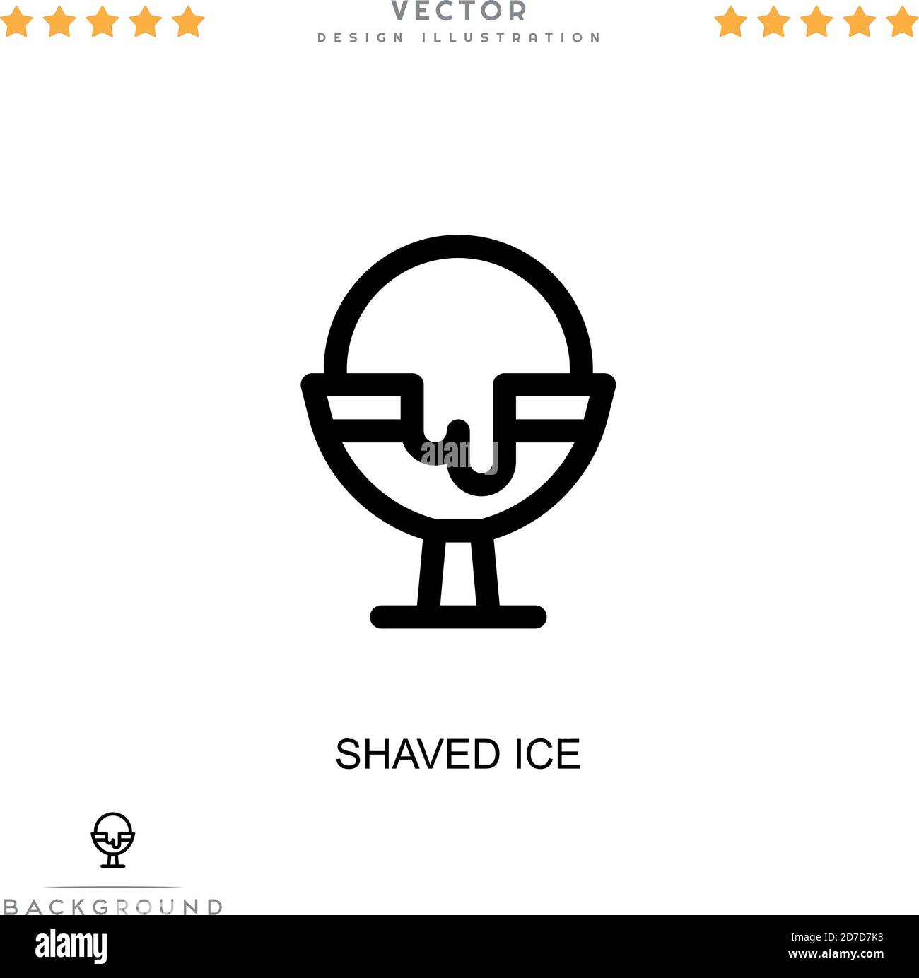 Shaved ice icon. Simple element from digital disruption collection ...
