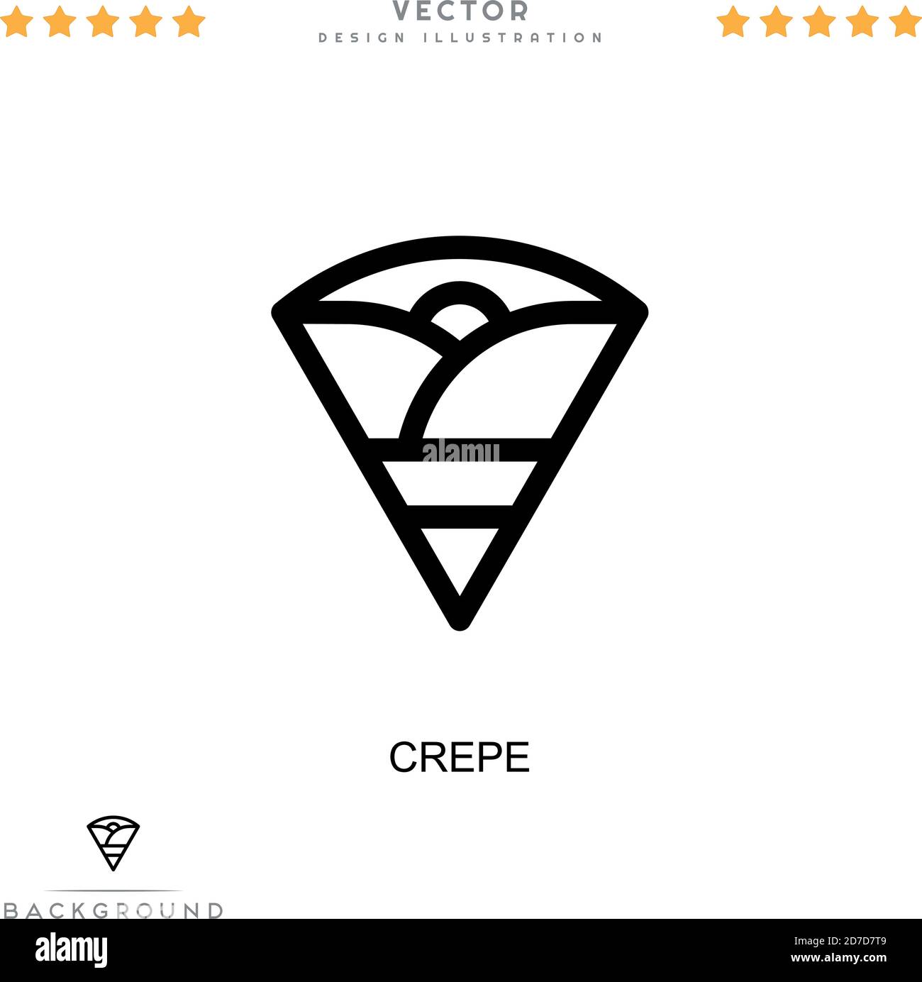 Crepe icon. Simple element from digital disruption collection. Line ...
