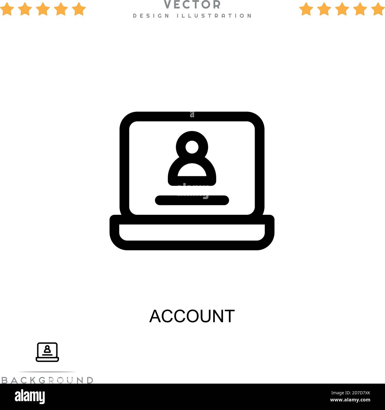Account icon. Simple element from digital disruption collection. Line ...