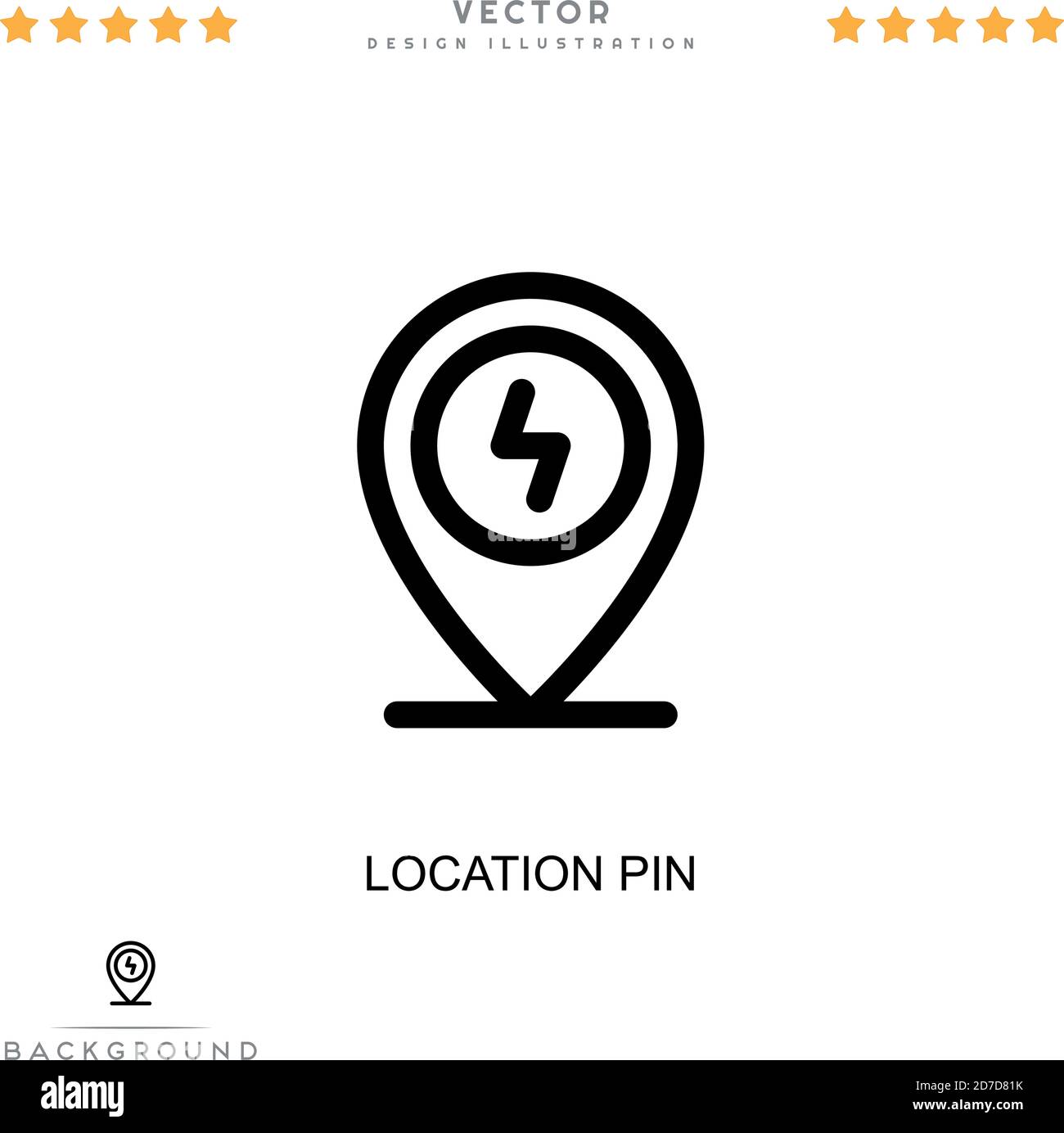 Location pin icon. Simple element from digital disruption collection ...
