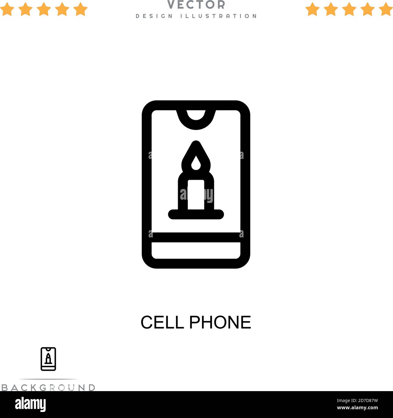 Cell phone icon. Simple element from digital disruption collection ...