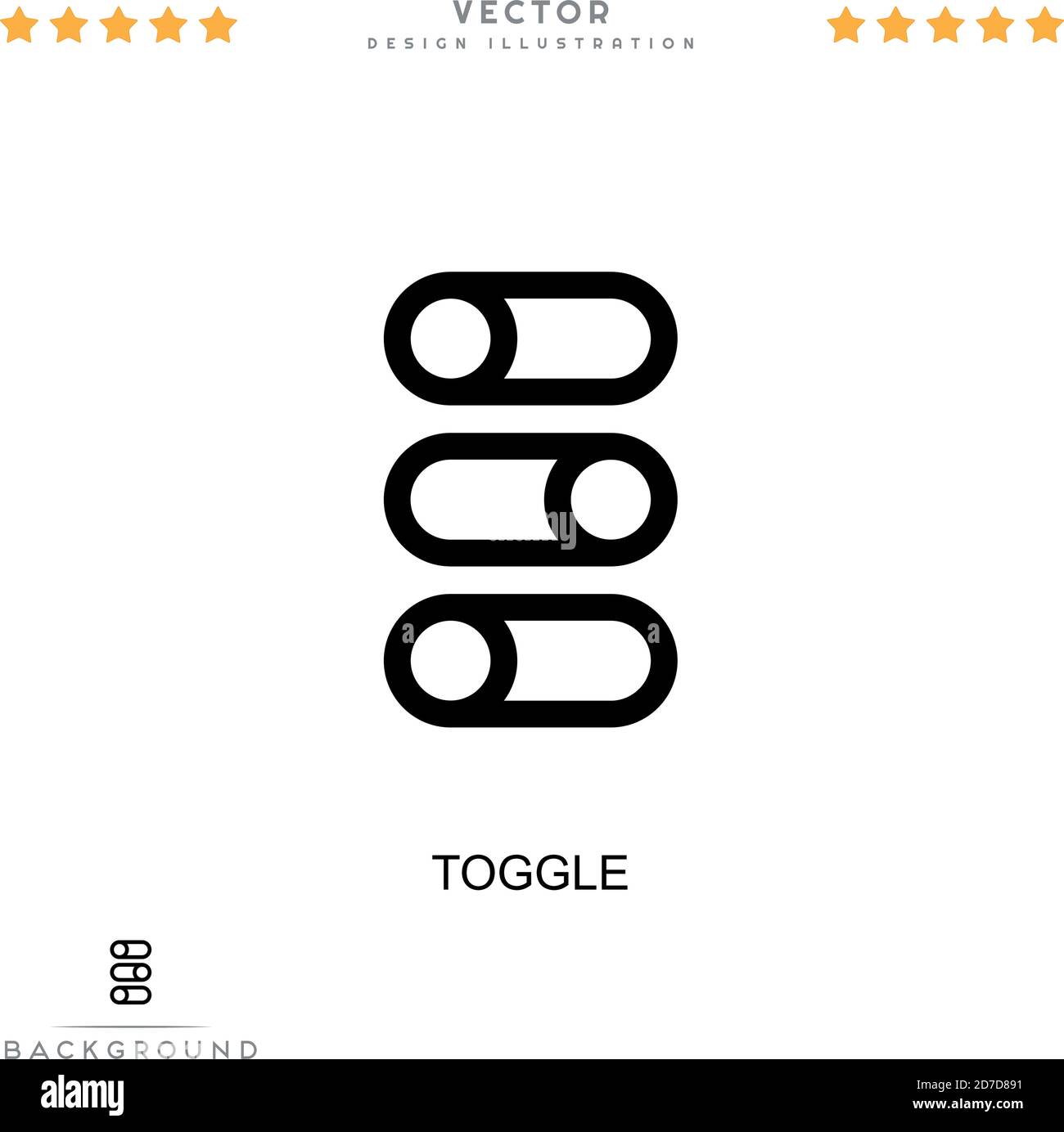 Toggle icon. Simple element from digital disruption collection. Line ...