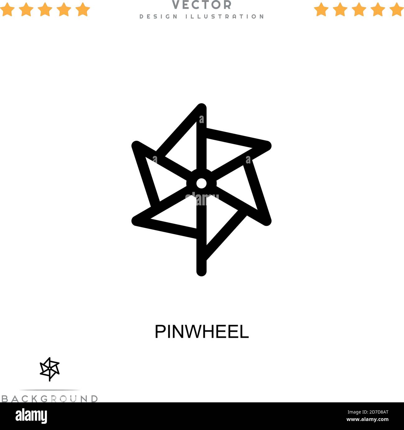 Pinwheel icon. Simple element from digital disruption collection. Line ...