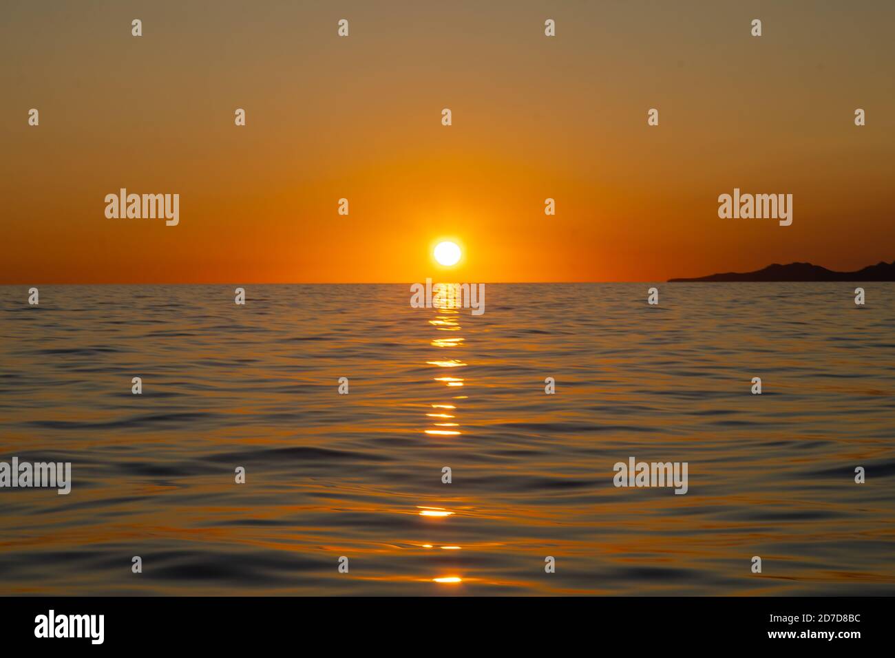 Sunset from a sailboat at Cyclades,Greece Stock Photo - Alamy