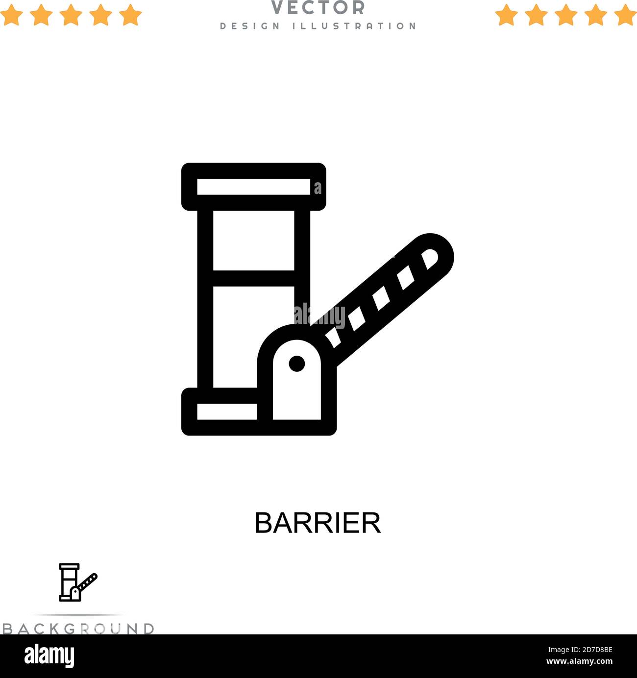 Barrier icon. Simple element from digital disruption collection. Line ...