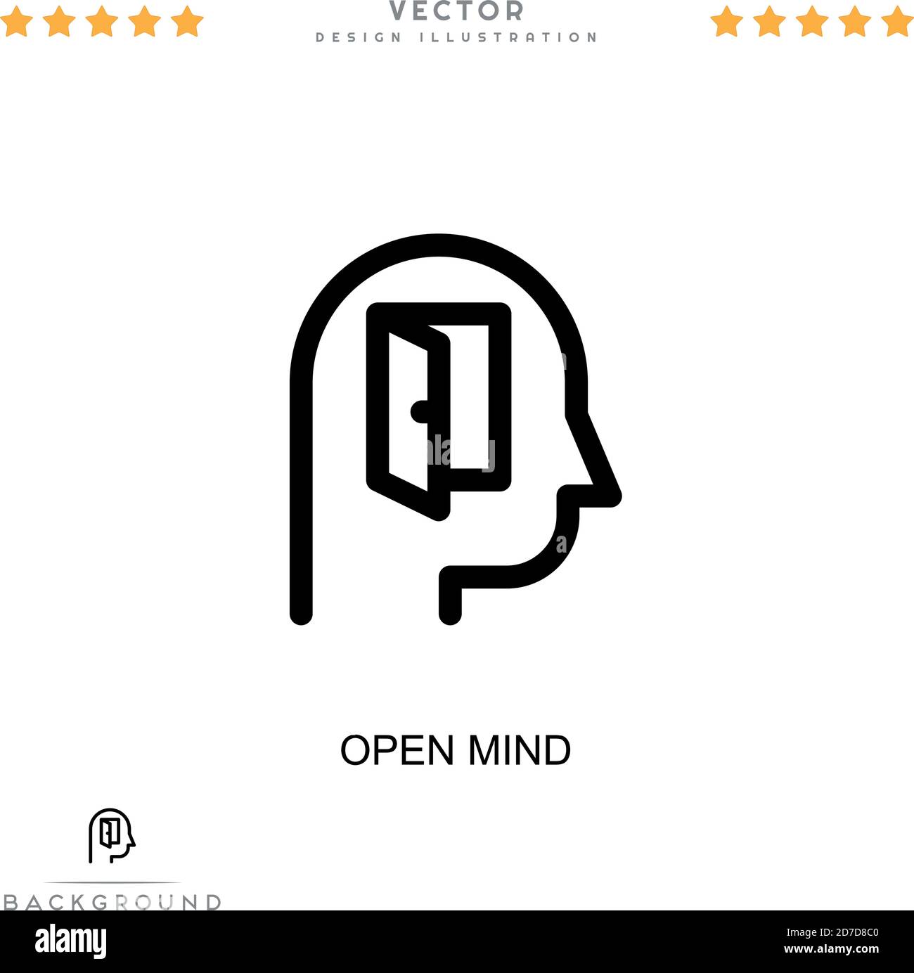 Open mind icon. Simple element from digital disruption collection. Line ...