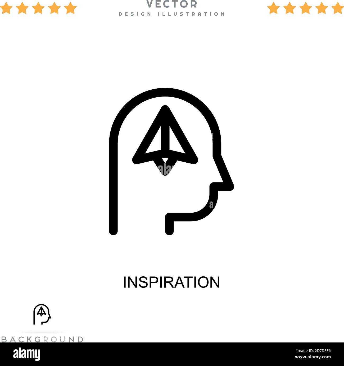 Inspiration icon. Simple element from digital disruption collection ...
