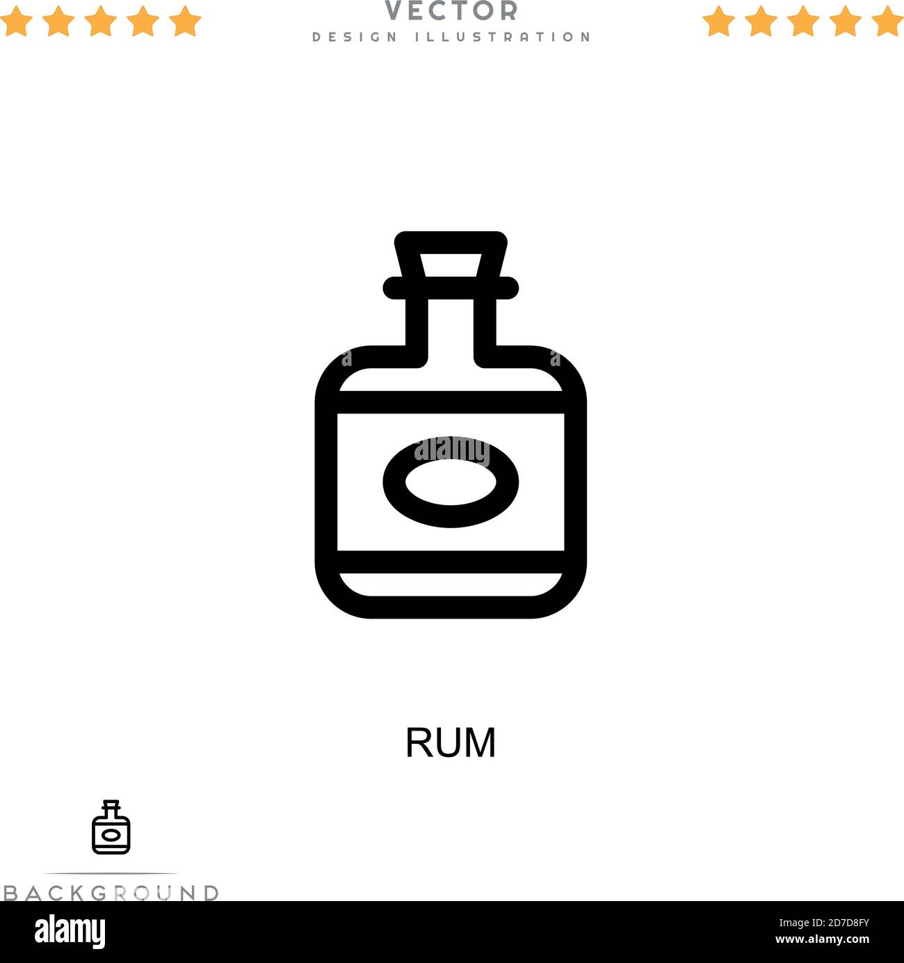 Rum icon. Simple element from digital disruption collection. Line Rum ...