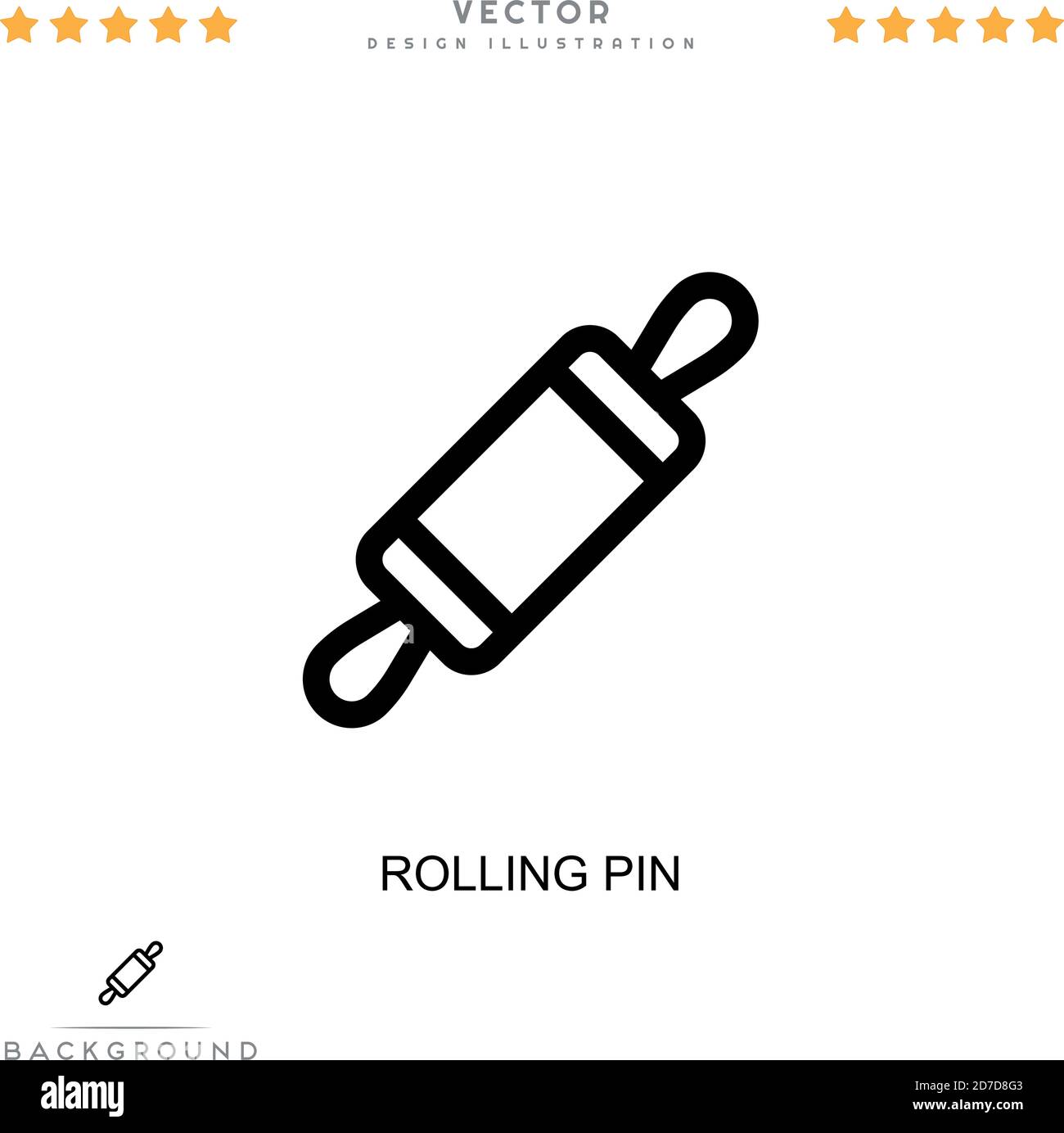 Rolling pin icon. Simple element from digital disruption collection ...