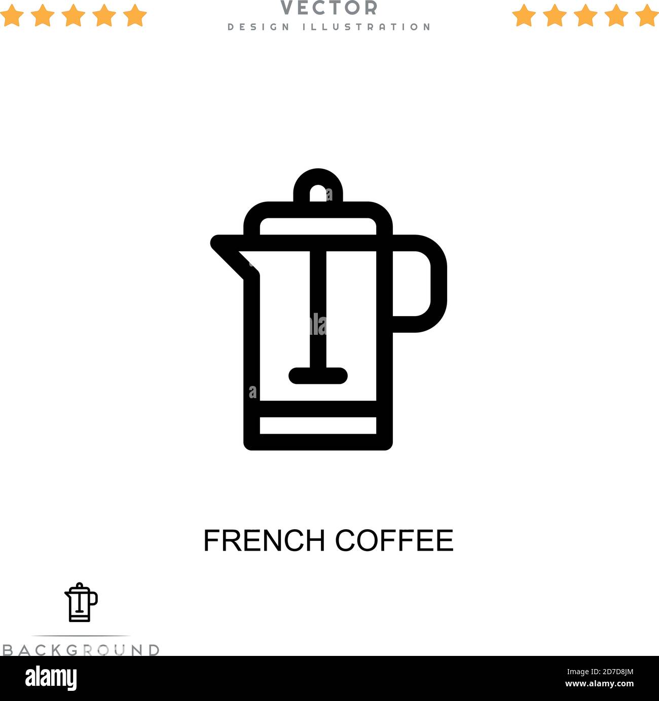 French coffee icon. Simple element from digital disruption collection ...
