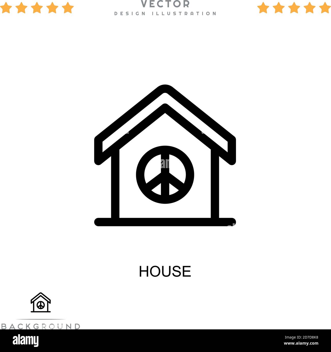 House icon. Simple element from digital disruption collection. Line ...