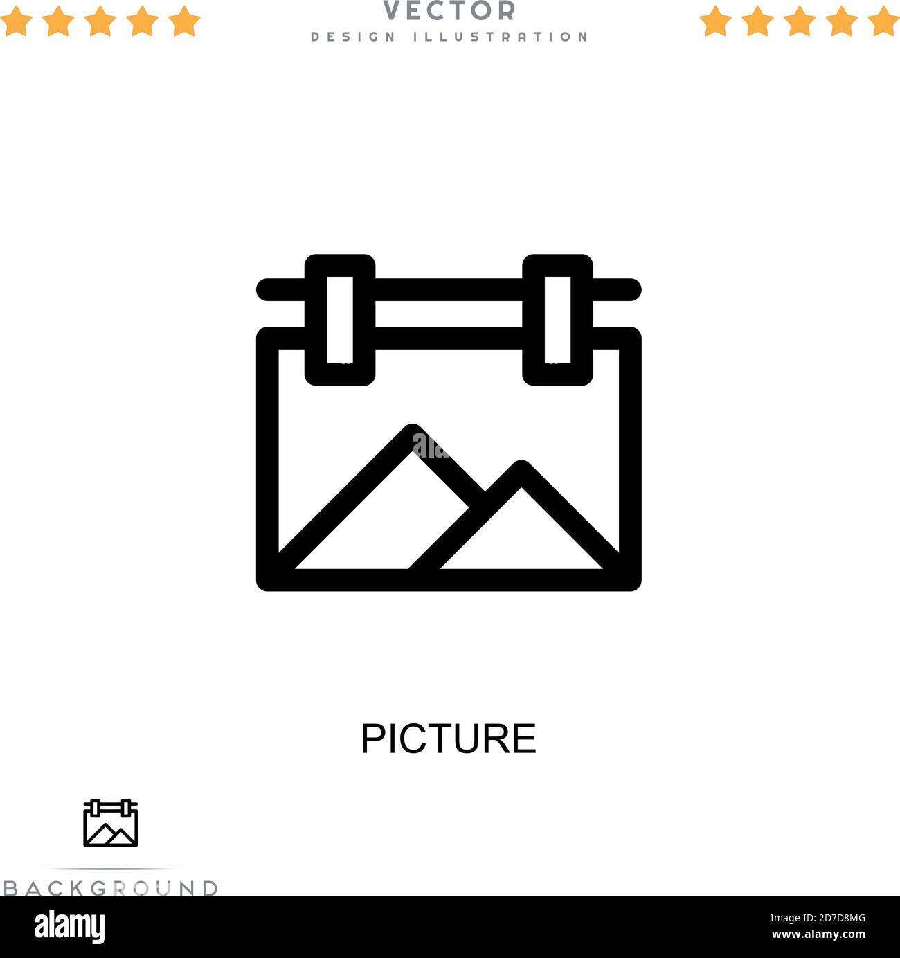 Picture icon. Simple element from digital disruption collection. Line ...