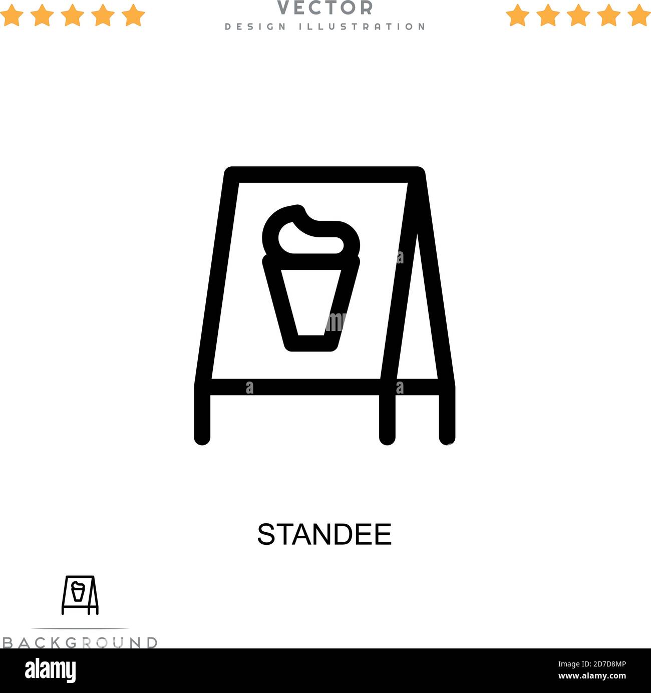 Standee icon. Simple element from digital disruption collection. Line ...