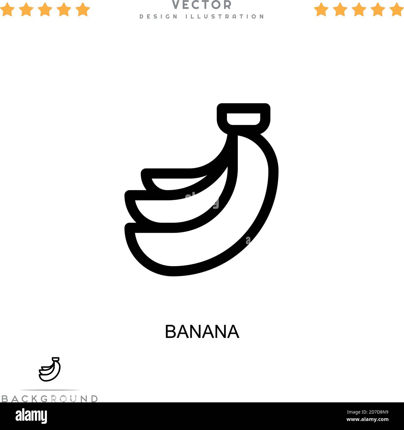 Banana icon. Simple element from digital disruption collection. Line ...