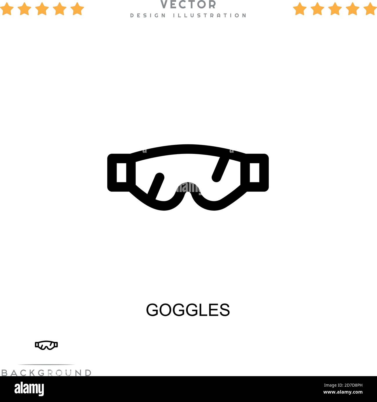 Goggles icon. Simple element from digital disruption collection. Line ...
