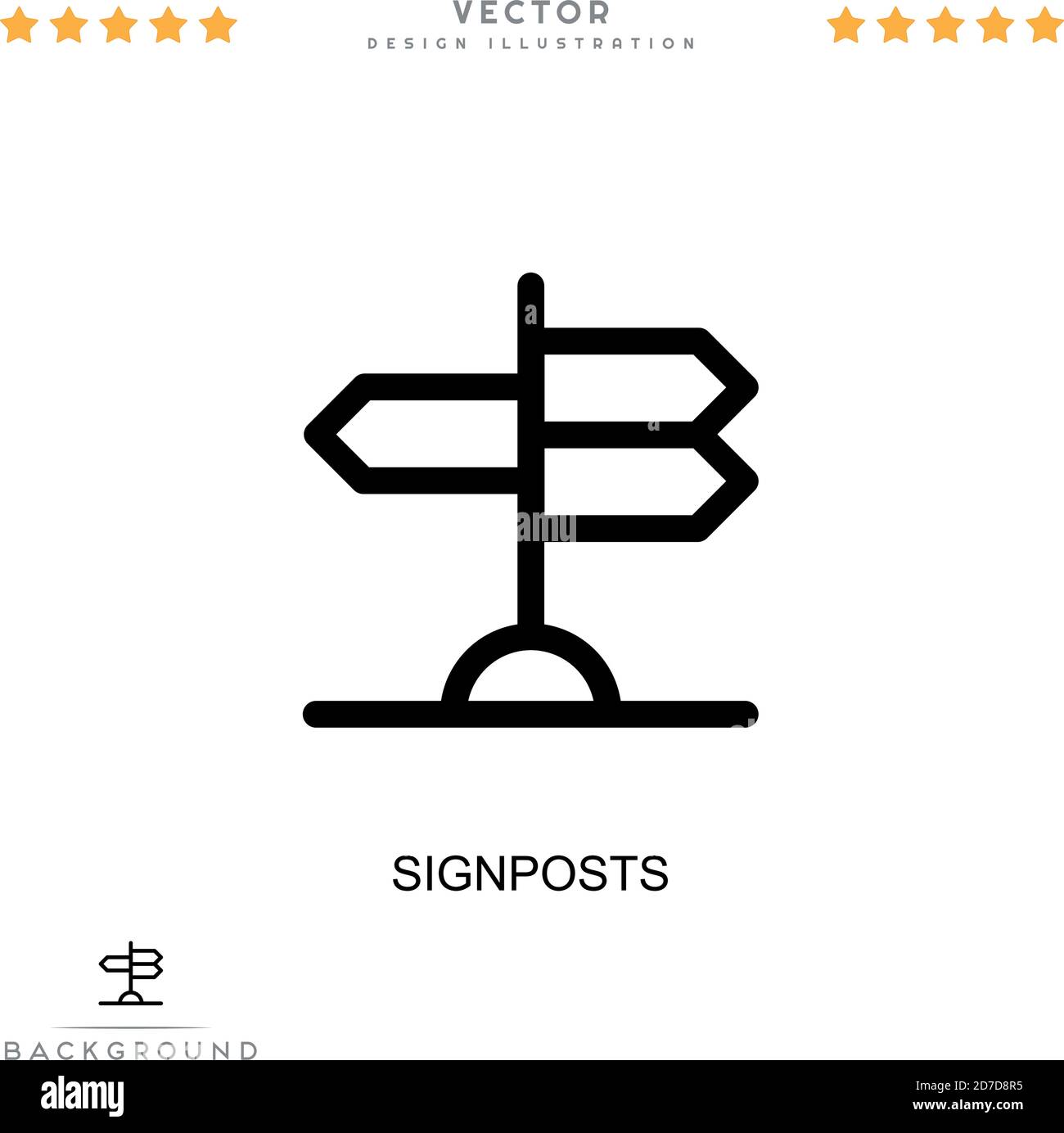 Signposts icon. Simple element from digital disruption collection. Line ...