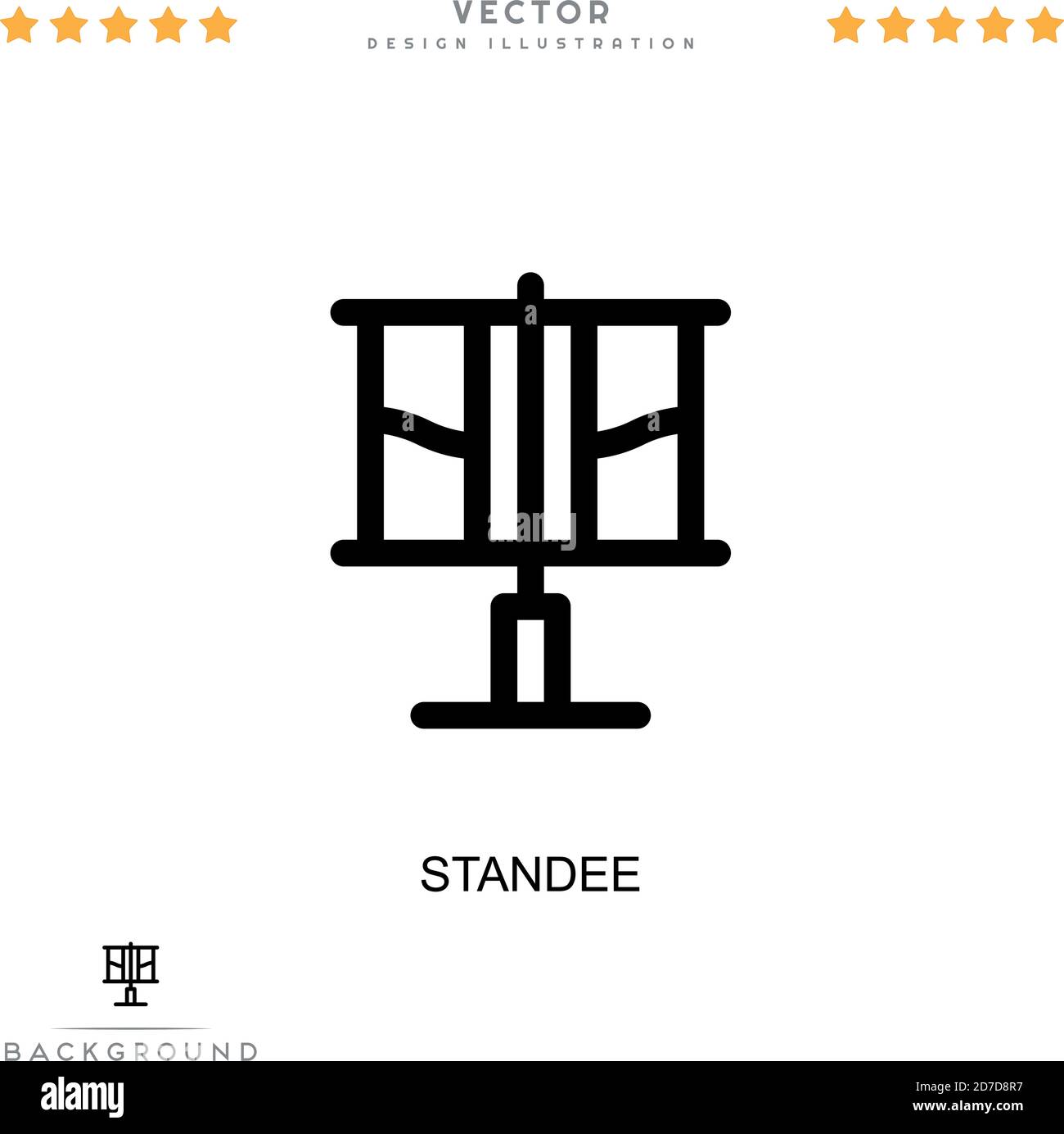 Standee icon. Simple element from digital disruption collection. Line ...