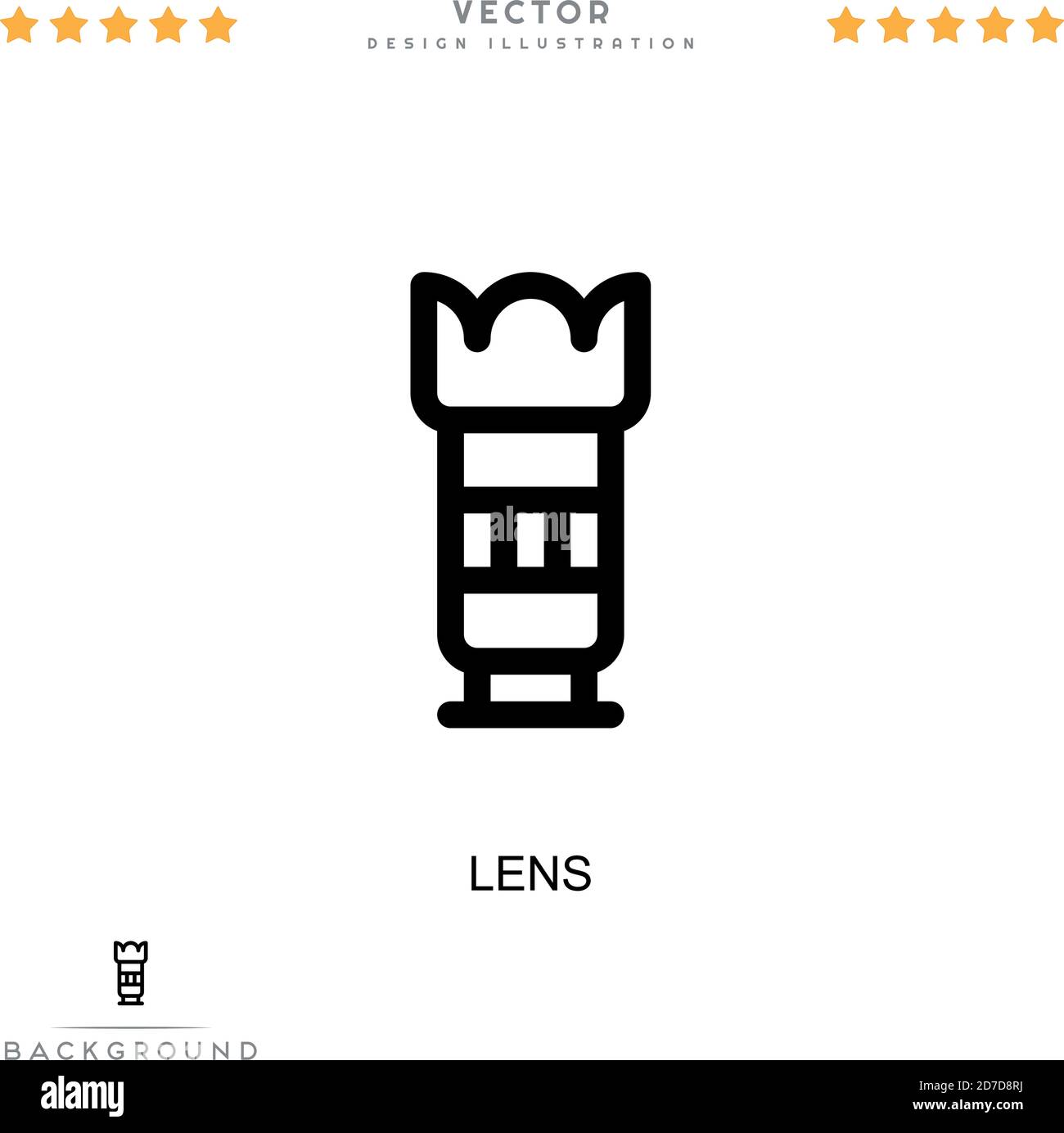 Lens icon. Simple element from digital disruption collection. Line Lens ...