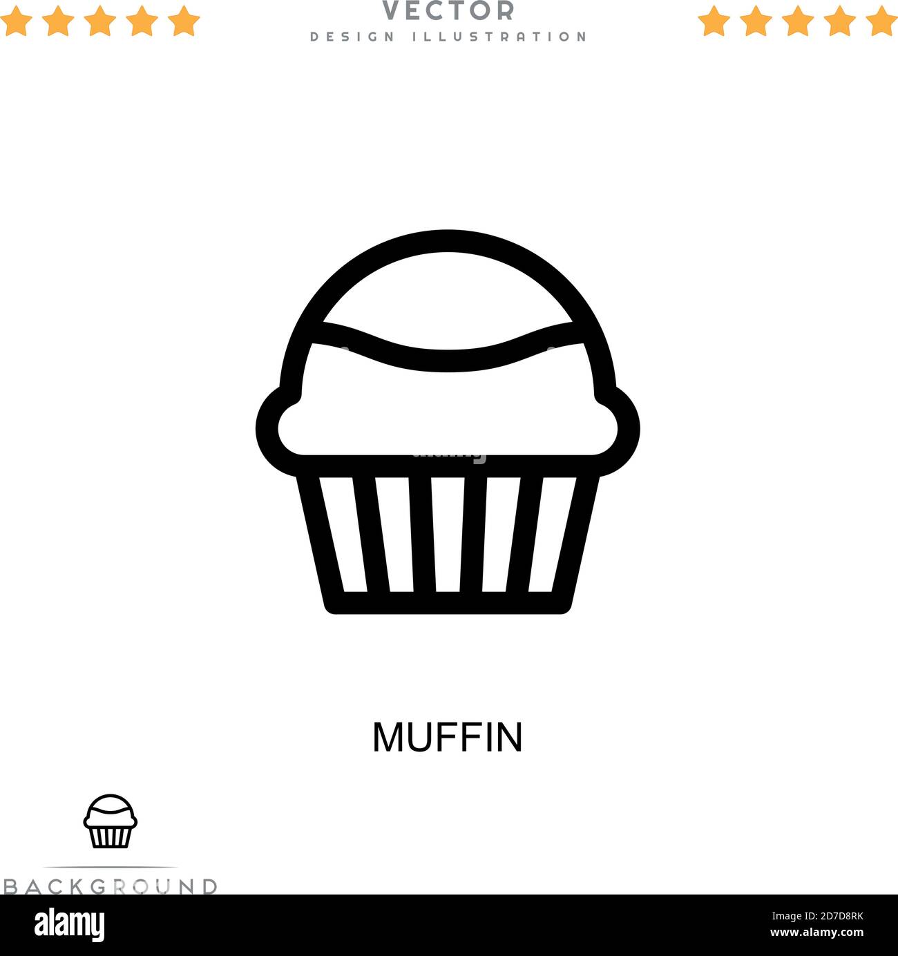 Muffin icon. Simple element from digital disruption collection. Line ...