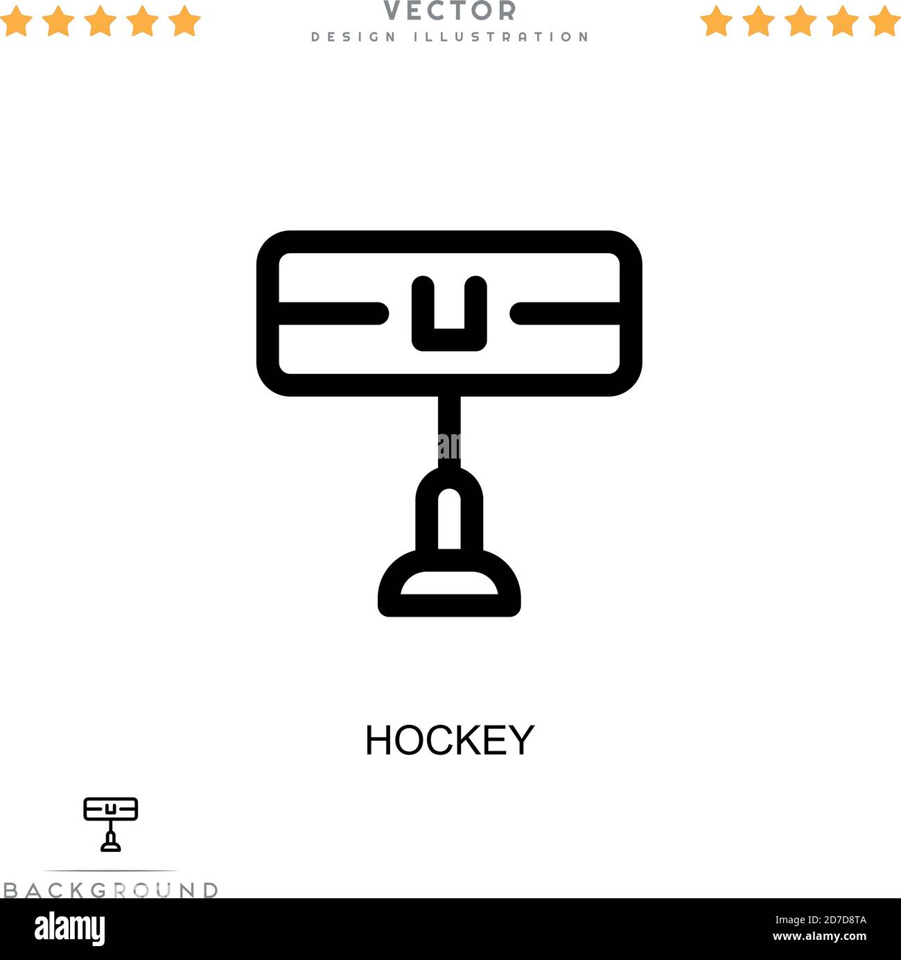 Hockey icon. Simple element from digital disruption collection. Line ...