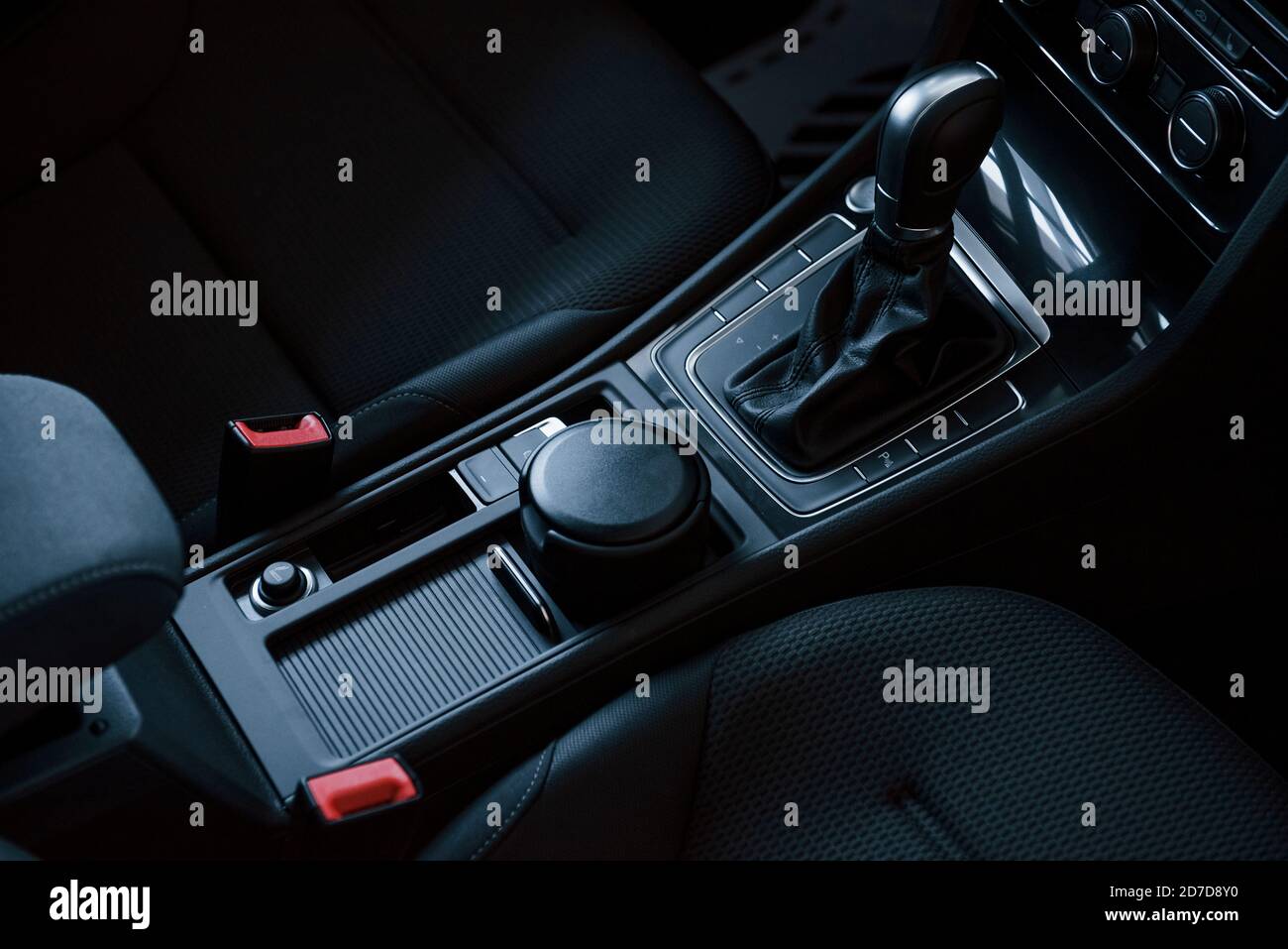 Close up detailed view of interior of brand new modern car Stock Photo ...
