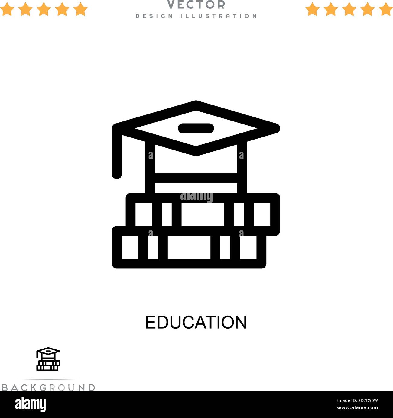 Education icon. Simple element from digital disruption collection. Line ...