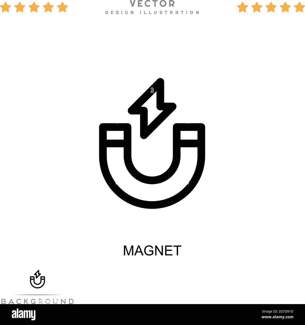 Magnet icon. Simple element from digital disruption collection. Line ...