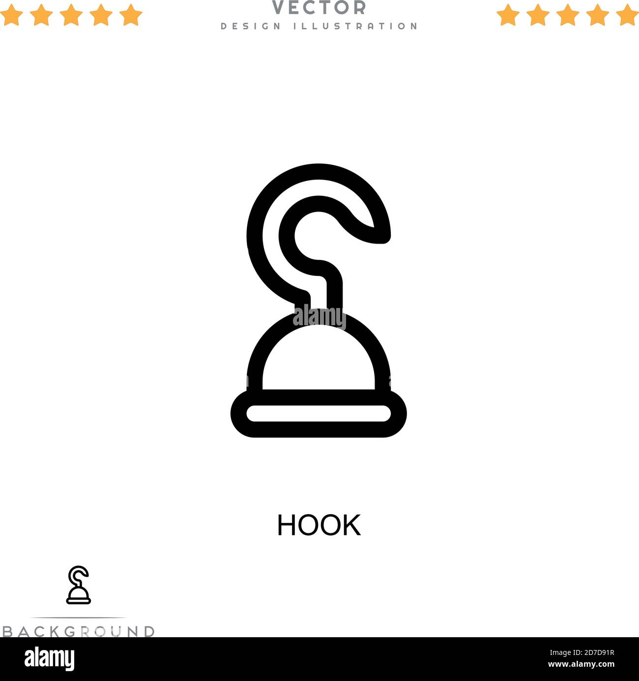 Hook icon. Simple element from digital disruption collection. Line Hook ...