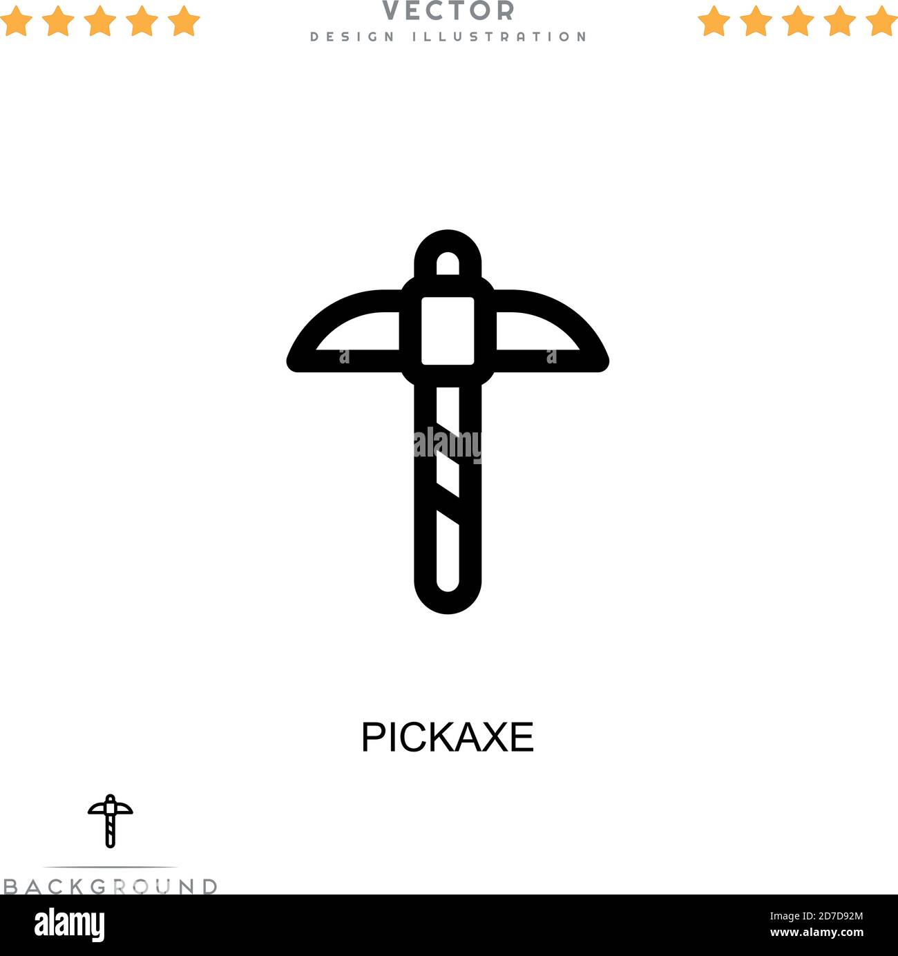 Pickaxe icon. Simple element from digital disruption collection. Line ...