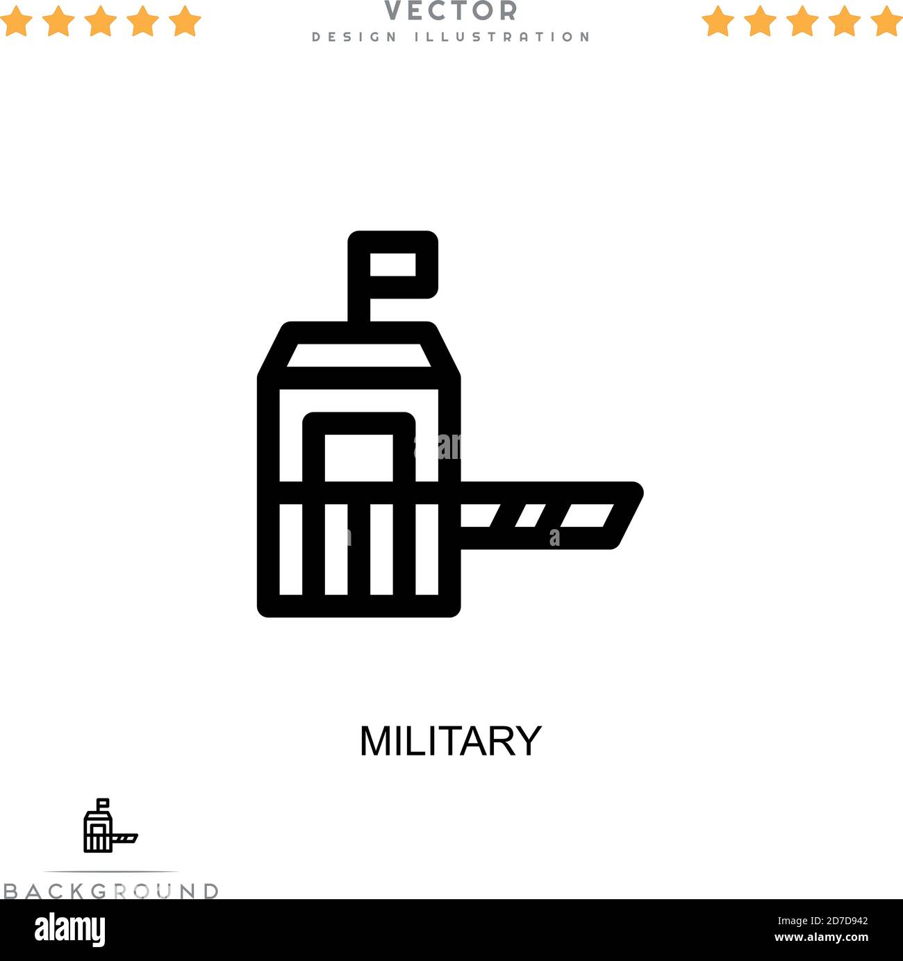 Military icon. Simple element from digital disruption collection. Line ...