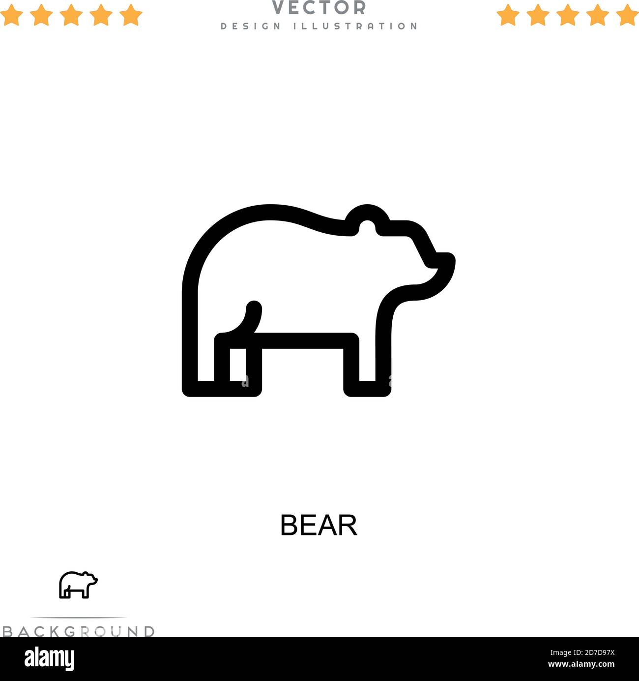 Bear icon. Simple element from digital disruption collection. Line Bear ...