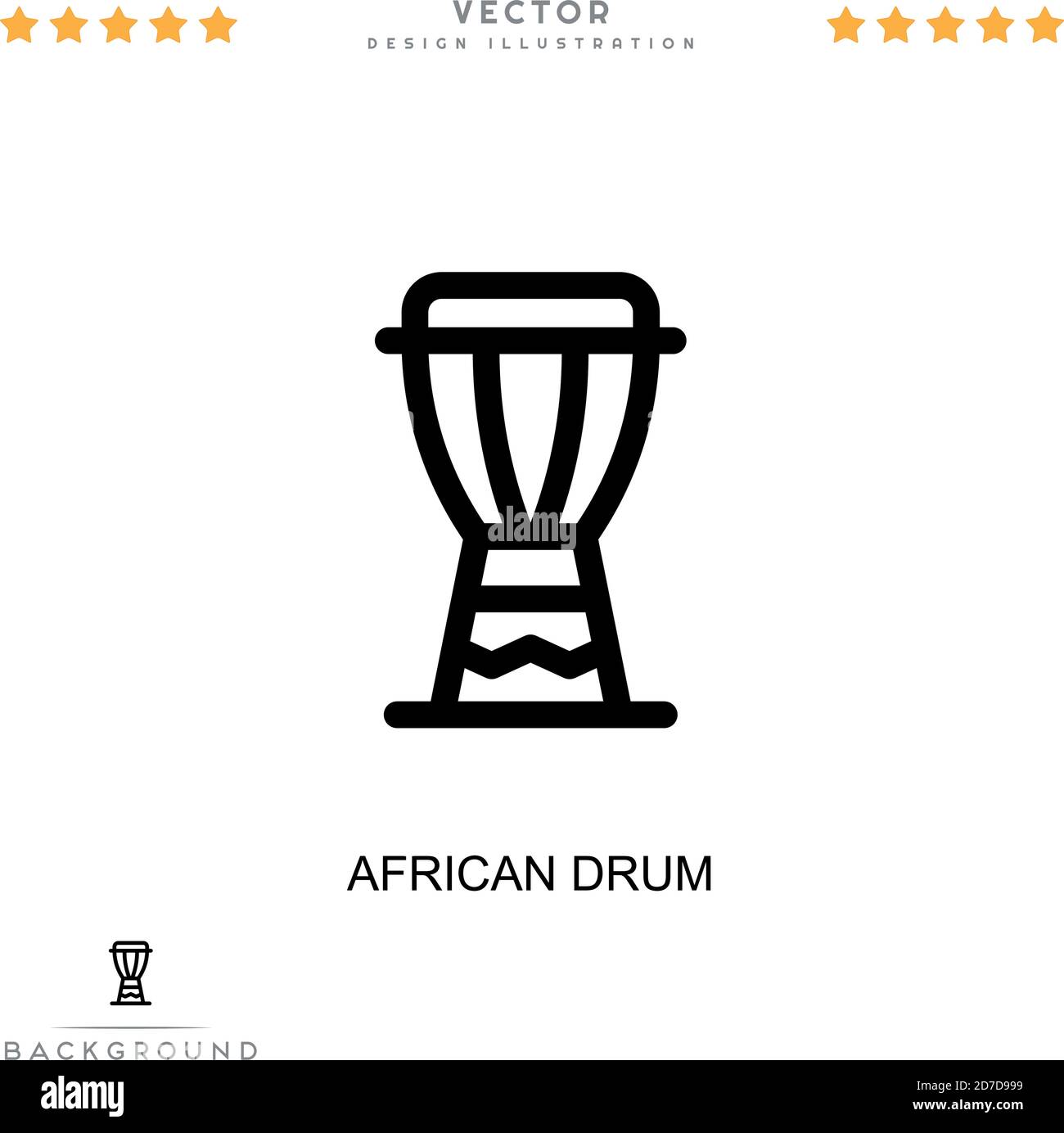 African Drum Design Template