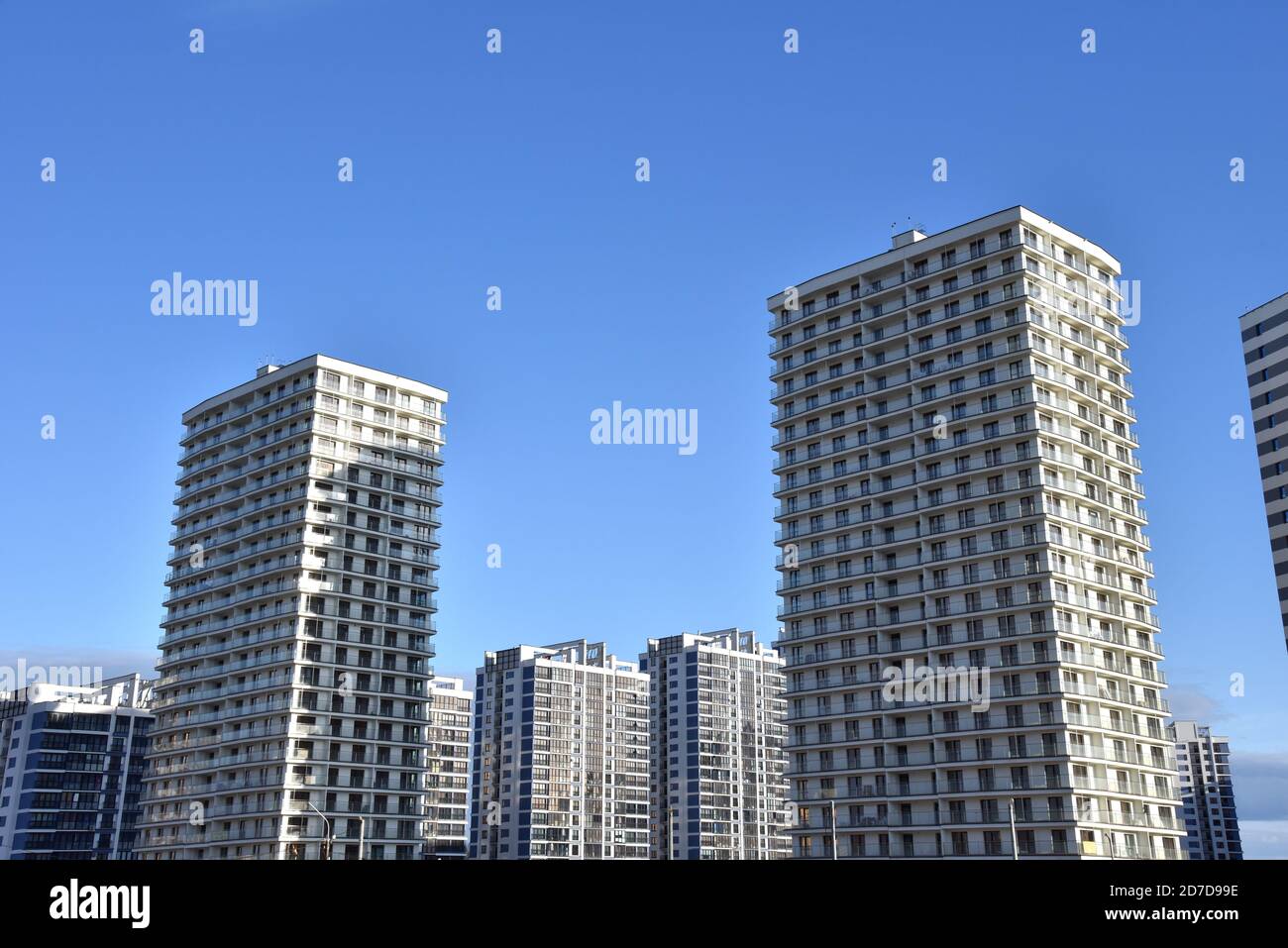 Facade of a new modern high-rise residential buildings Stock Photo - Alamy