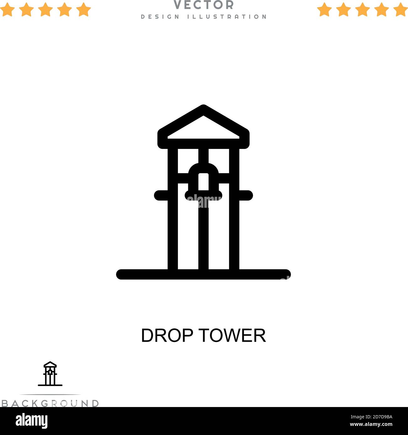 Drop tower icon. Simple element from digital disruption collection ...