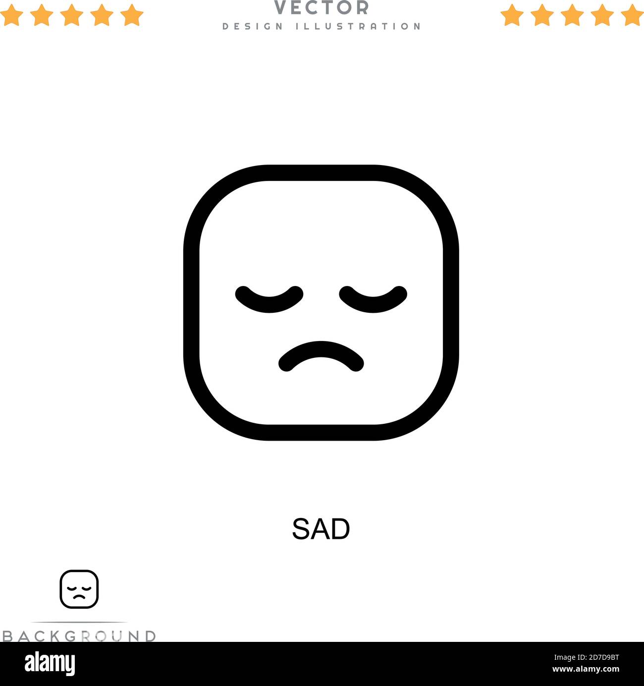 Sad icon. Simple element from digital disruption collection. Line Sad ...