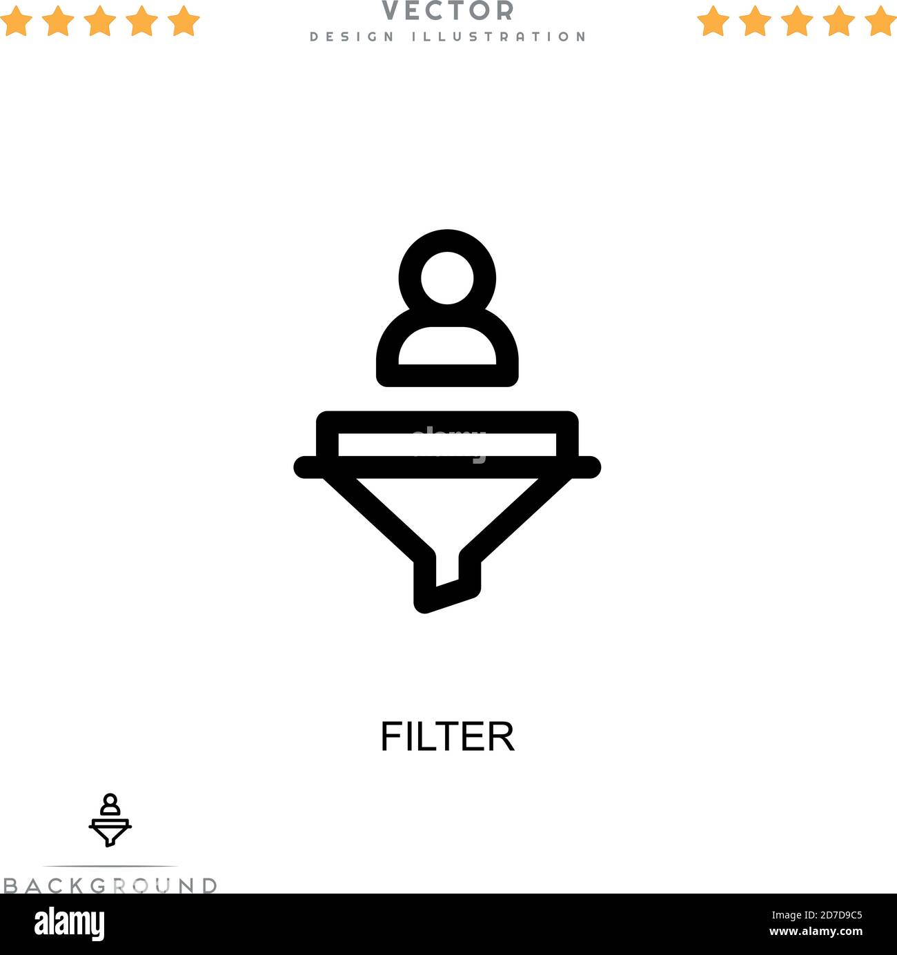 Filter icon. Simple element from digital disruption collection. Line ...