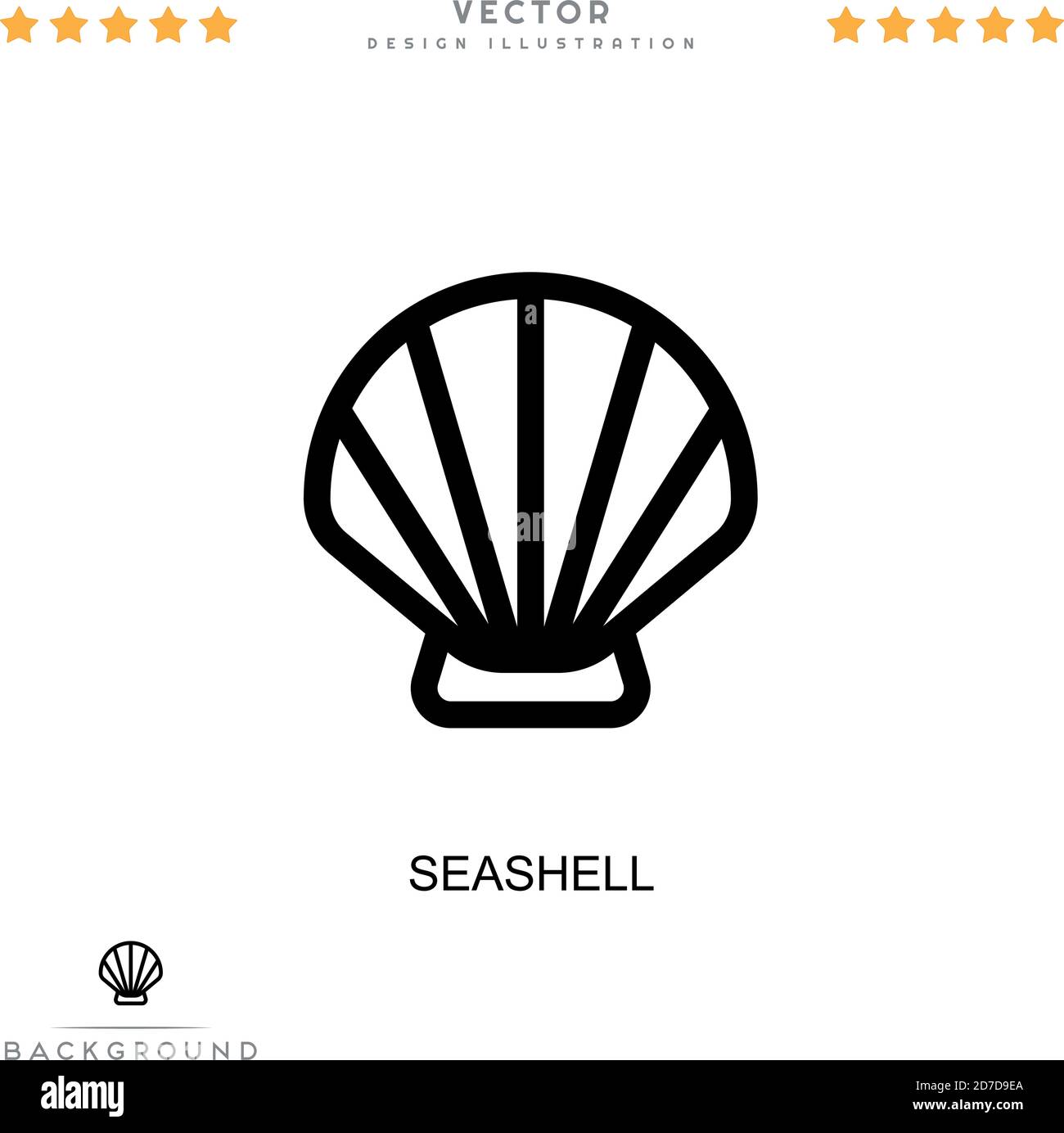 Seashell icon. Simple element from digital disruption collection. Line ...