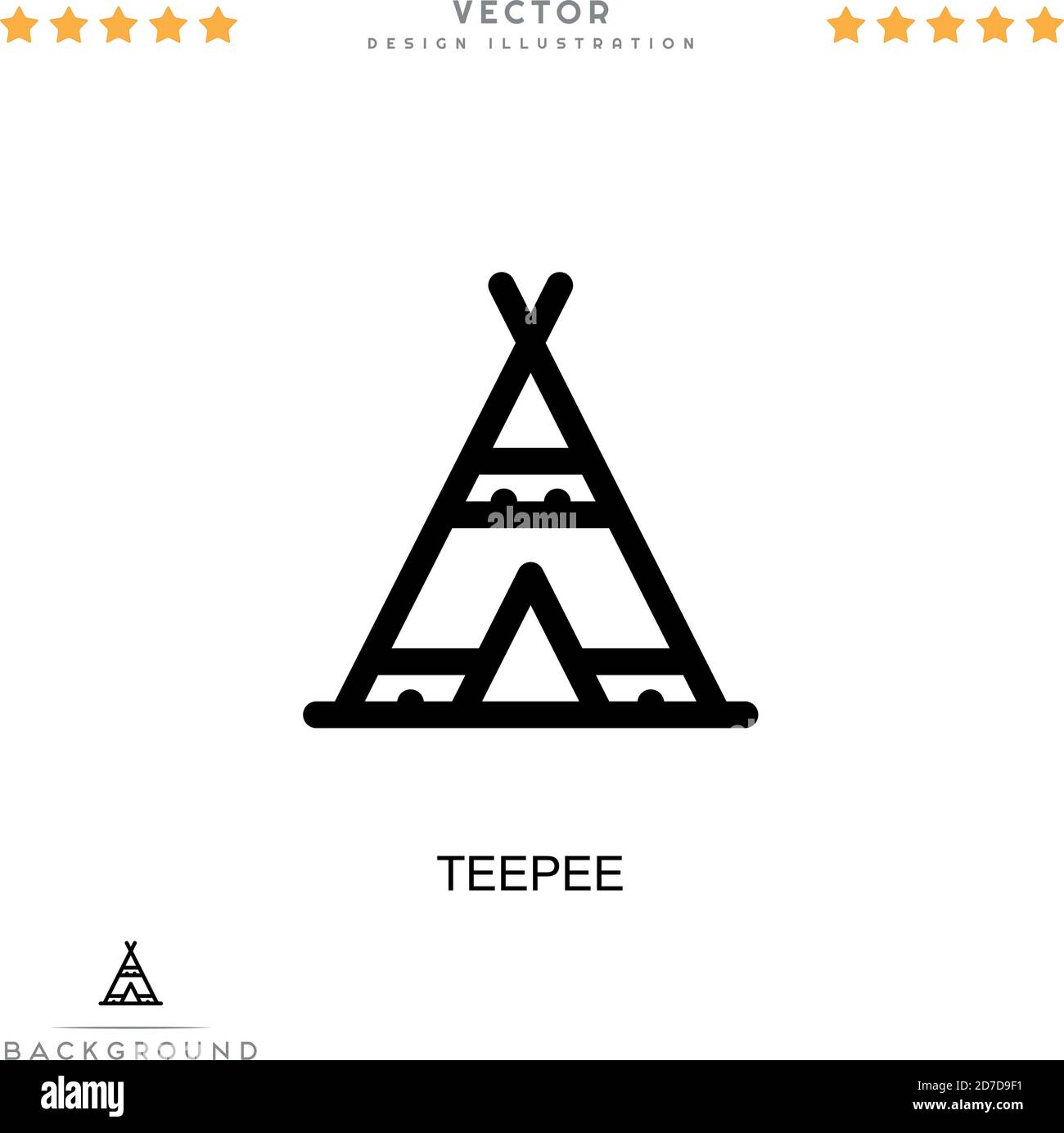 Teepee icon. Simple element from digital disruption collection. Line ...