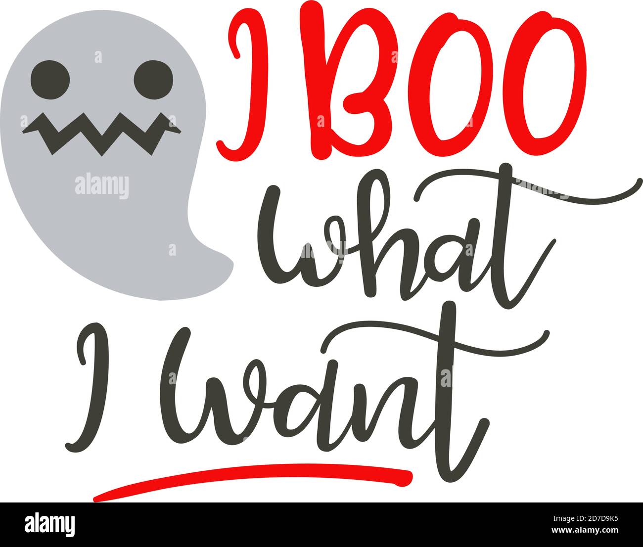 Boo halloween illustration black Cut Out Stock Images & Pictures - Alamy