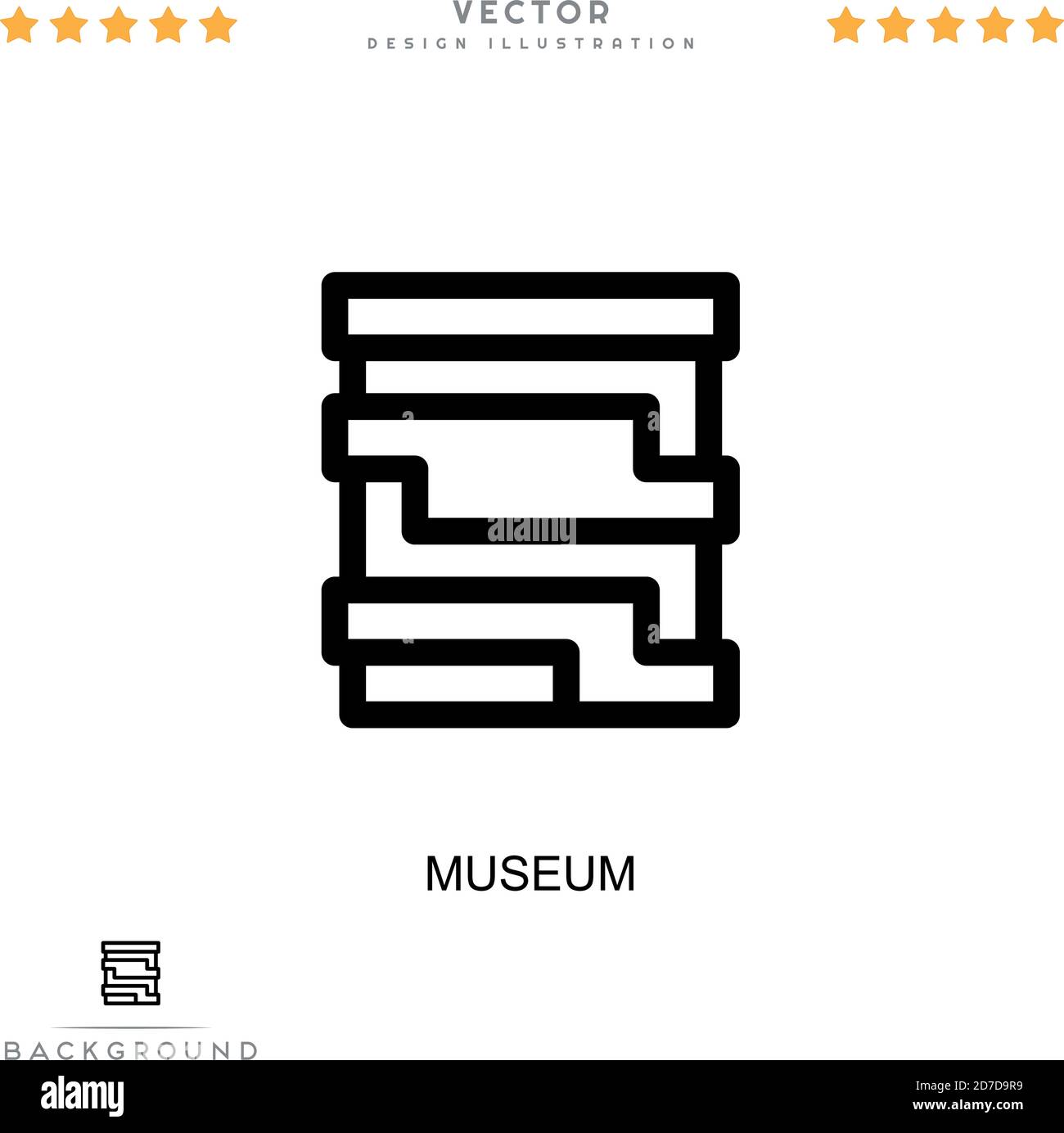 Museum icon. Simple element from digital disruption collection. Line ...