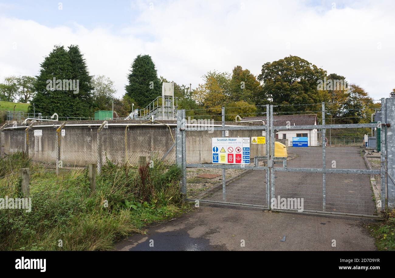 Scottish Water waste water treatment plant adjacent to Vinny water ...