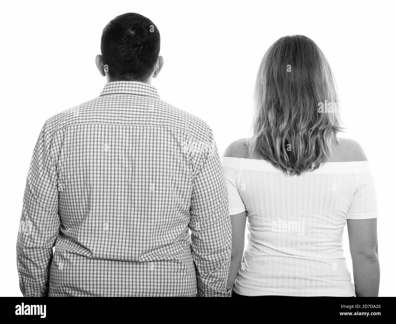 Woman back view isolated Black and White Stock Photos & Images - Alamy