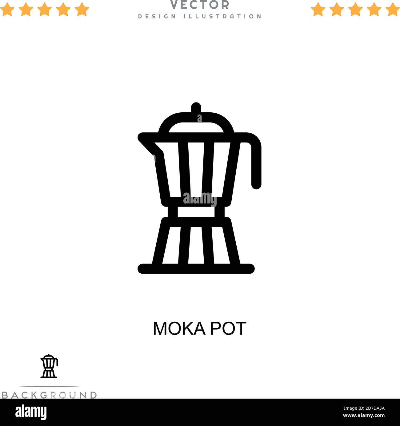Moka pot icon. Simple element from digital disruption collection. Line ...