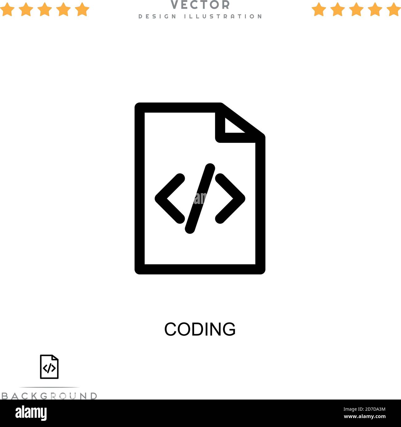 Coding icon. Simple element from digital disruption collection. Line ...
