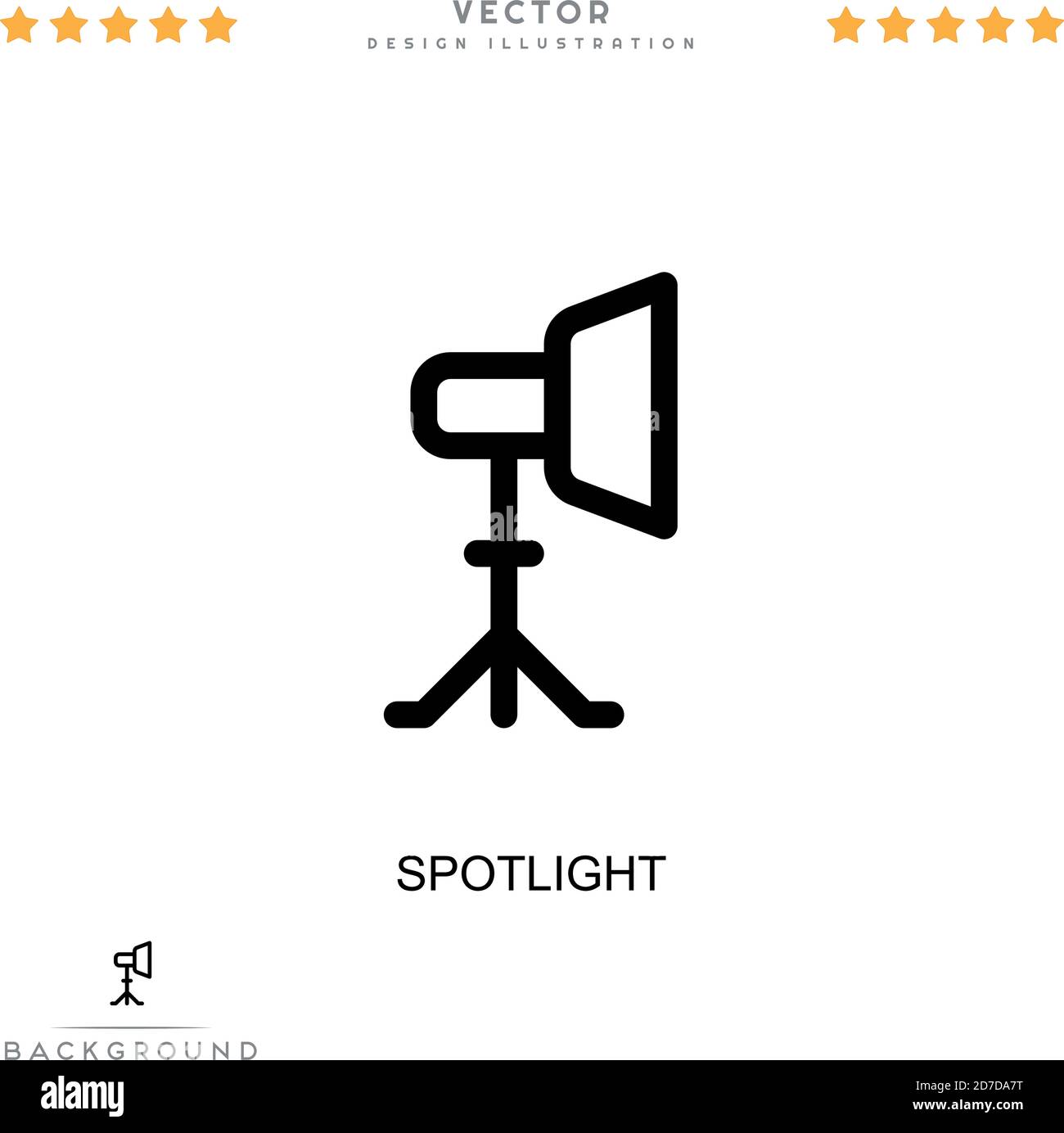 Spotlight icon. Simple element from digital disruption collection. Line ...