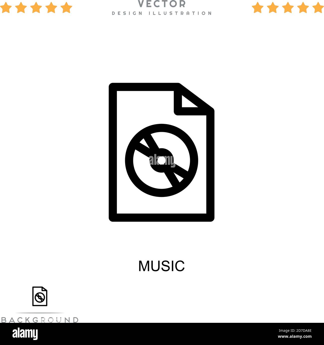 Music icon. Simple element from digital disruption collection. Line ...