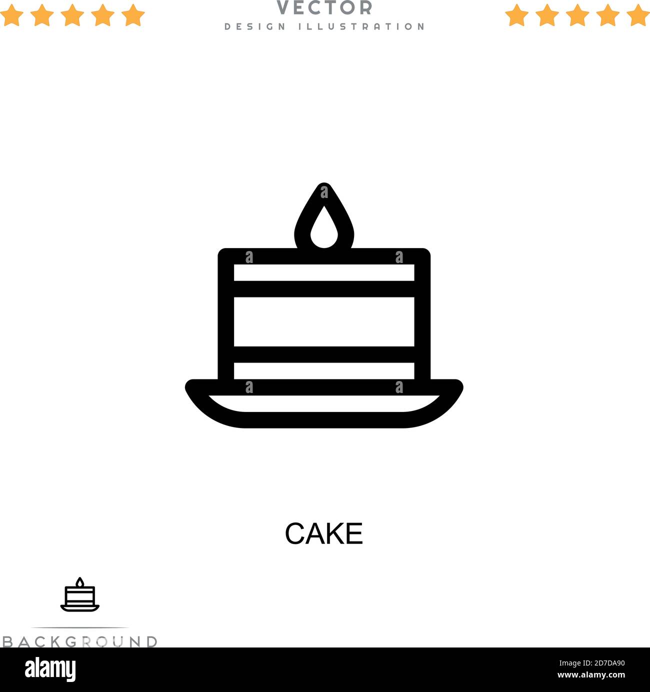 Cake icon. Simple element from digital disruption collection. Line Cake ...